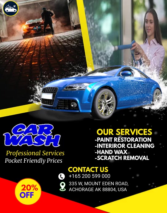 Copy of car wash services ad poster | PosterMyWall