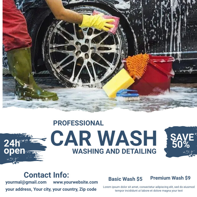 car wash template | PosterMyWall