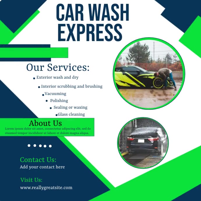 Car Washing Instagram post Templat | PosterMyWall