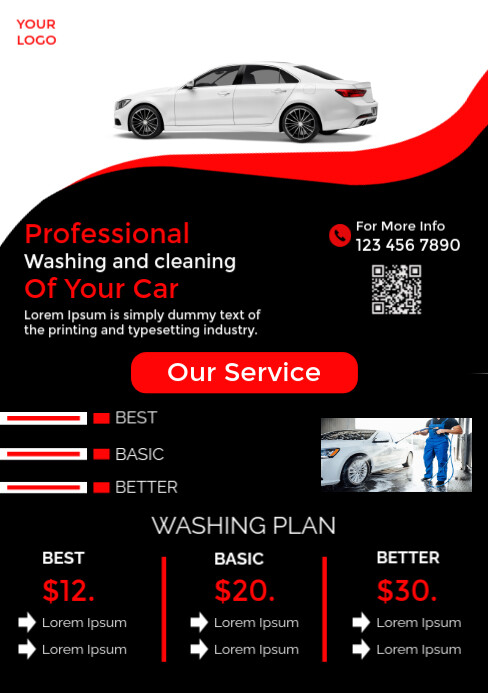 car washing service template | PosterMyWall