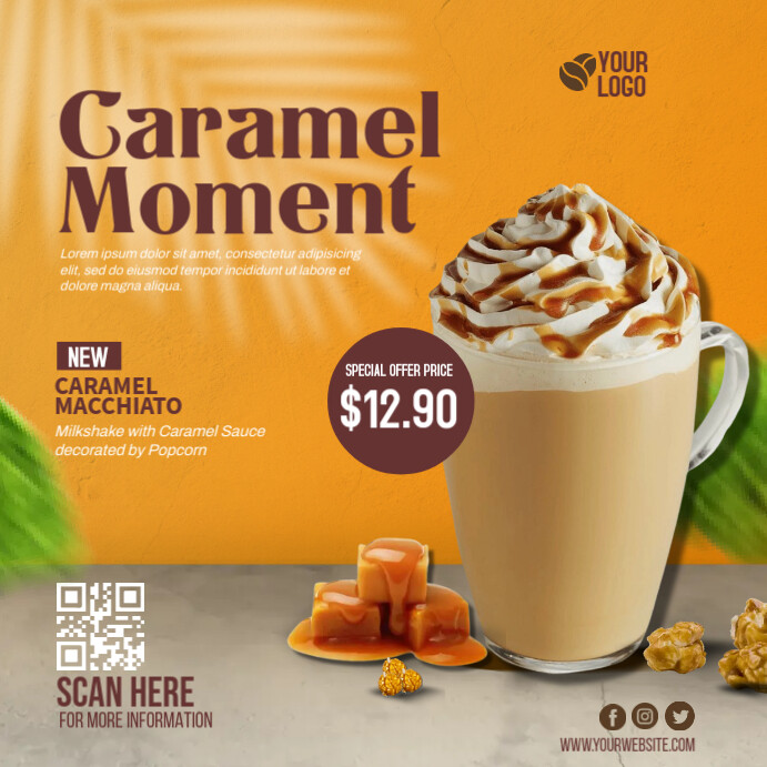 Caramel Ads Template | PosterMyWall