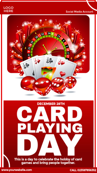 Card Playing Day Ads Template | PosterMyWall