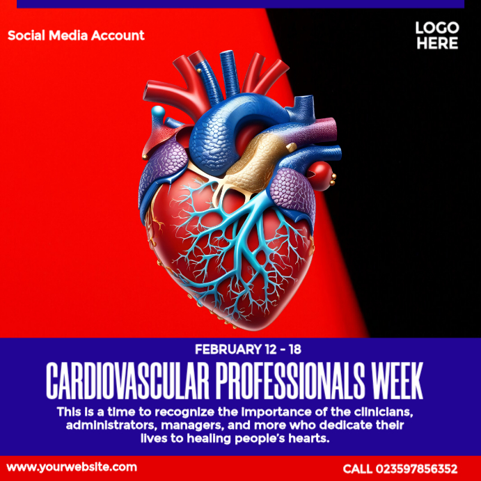 Cardiovascular Professionals Week Template | PosterMyWall