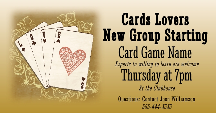 Copy of Cards Facebook Invitation | PosterMyWall