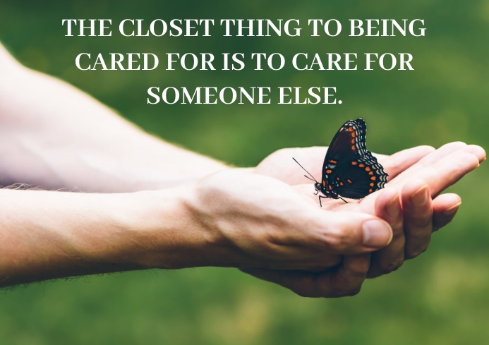 CARE AND CARED QUOTE TEMPLATE | PosterMyWall