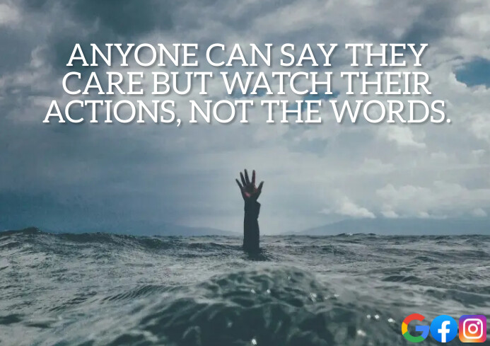 CARE OR WORDS QUOTE TEMPLATE | PosterMyWall