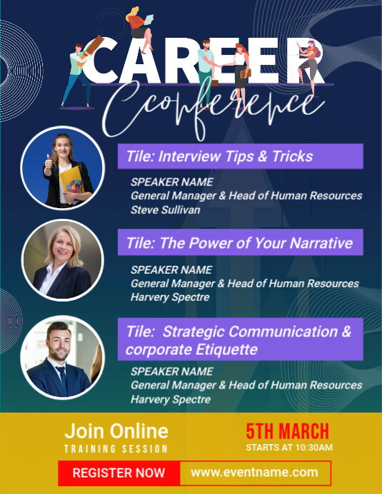 Plantilla de Career Conference Flyer Template | PosterMyWall