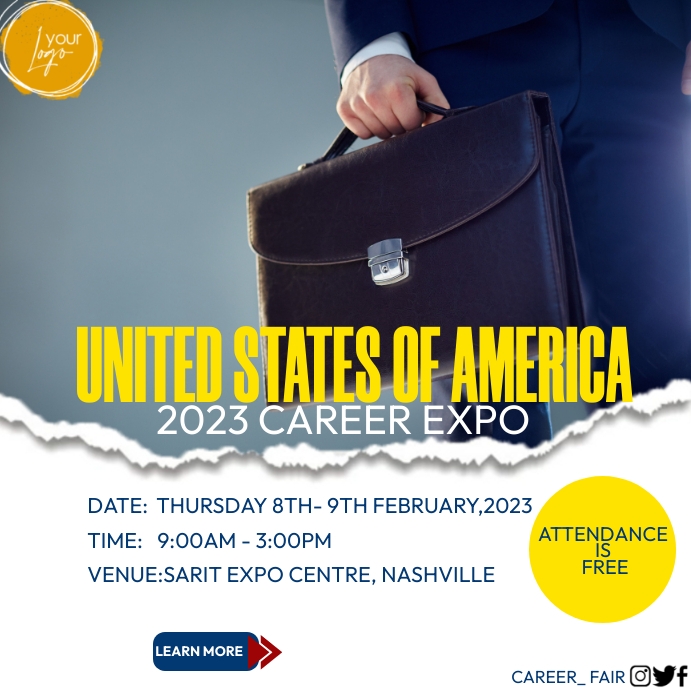 Copy of career expo template (1) | PosterMyWall