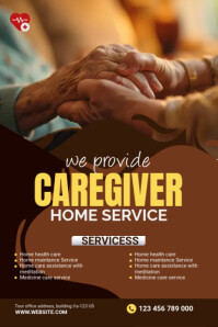caregiver hiring poster flyer template | PosterMyWall