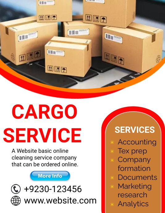 Cargo and logistics service flyer template | PosterMyWall