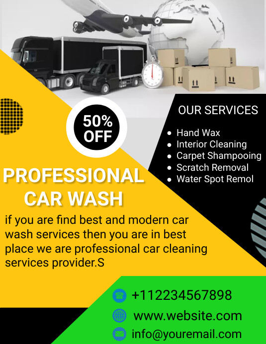 Cargo and logistics service flyer template | PosterMyWall