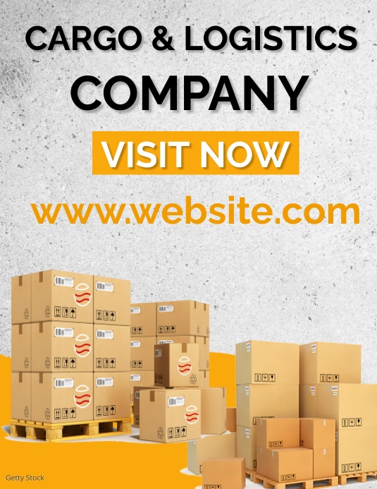 Cargo and logistics service flyer template | PosterMyWall