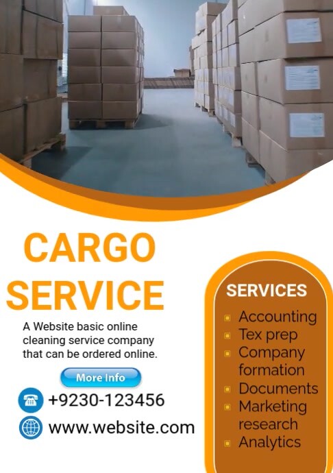 Copy of Cargo and logistics service video template | PosterMyWall