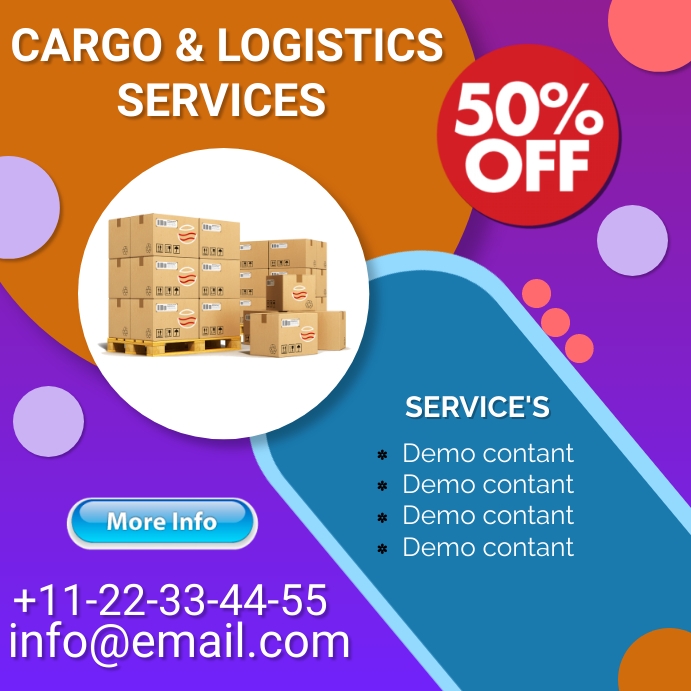 Cargo services Instagram post Template | PosterMyWall