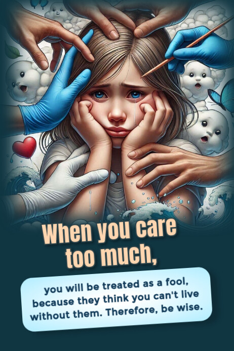 Copy of Caring too much | PosterMyWall