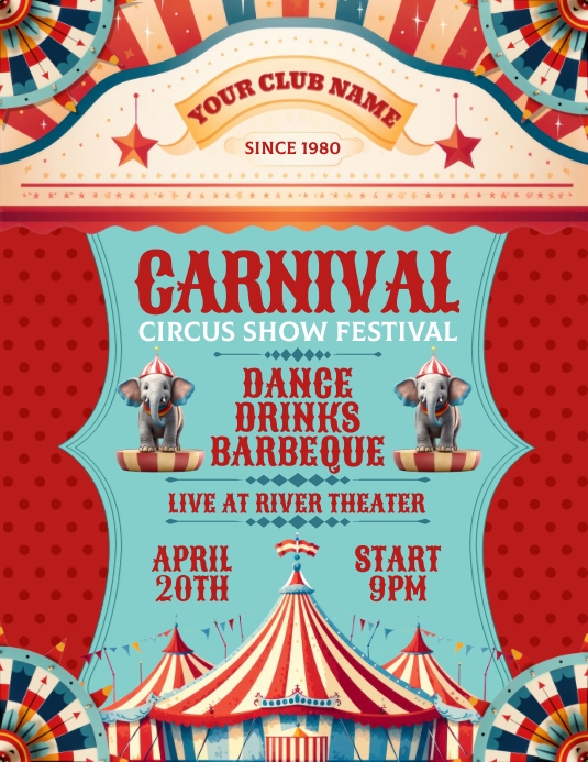 Carnival Circus Flyer Template | PosterMyWall