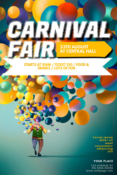 Carnival Fair Flyer Template | PosterMyWall