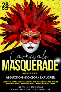 Masquerade Party Poster Template | PosterMyWall