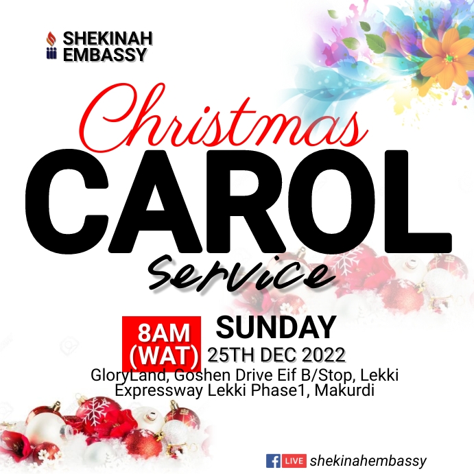 CAROL CHRISTMAS FLYER (1) Template | PosterMyWall