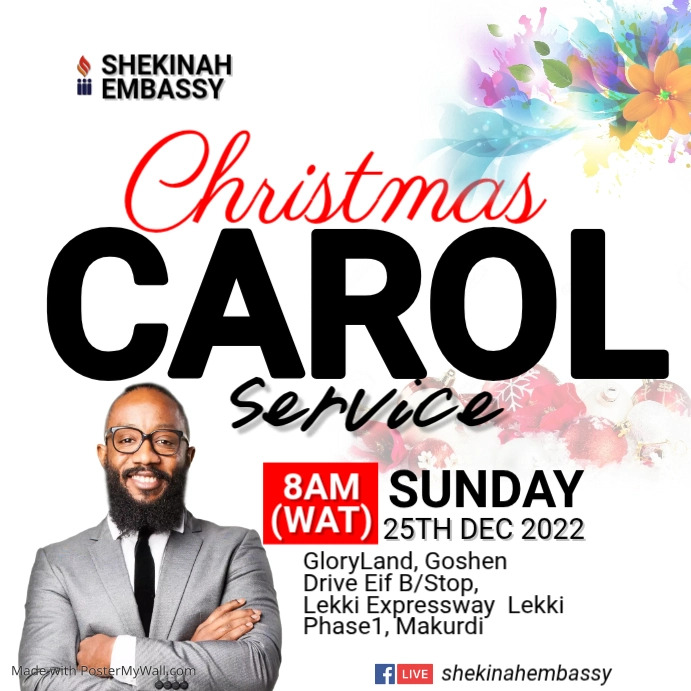 CAROL CHRISTMAS FLYER 2 (1) Template | PosterMyWall