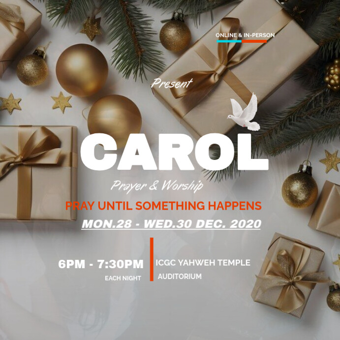 Carol Template | PosterMyWall