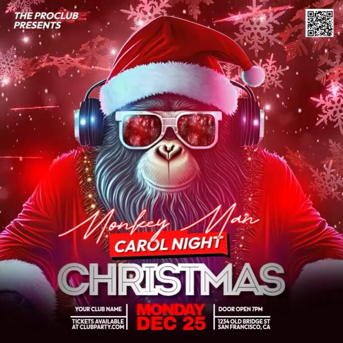 Carol Night Christmas Party Template | PosterMyWall