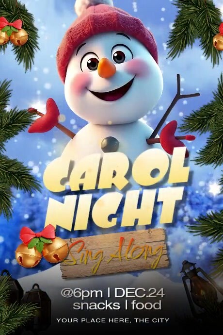 Carol Night Sing Along Template | PosterMyWall