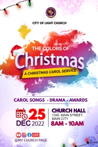 CHRISTMAS CAROL POSTER Template | PosterMyWall