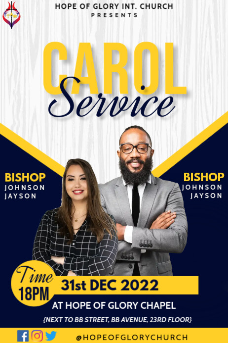 Carol Service Template | PosterMyWall