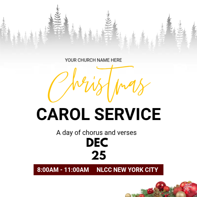 Carol service Template | PosterMyWall