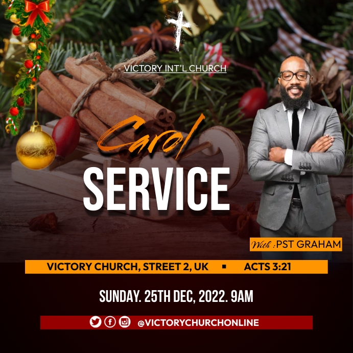 Carol Service Template | PosterMyWall