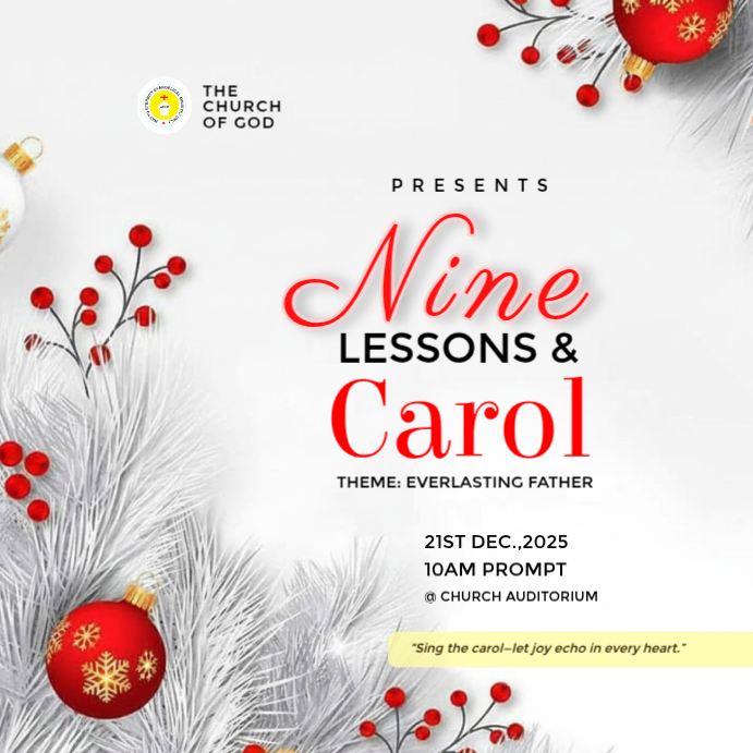 Carol service Template | PosterMyWall