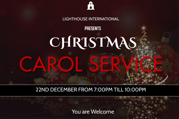 carol service flyer Template | PosterMyWall