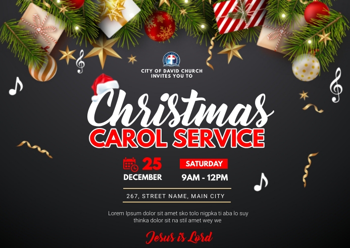 Copy of carol service SERVICE (16) | PosterMyWall
