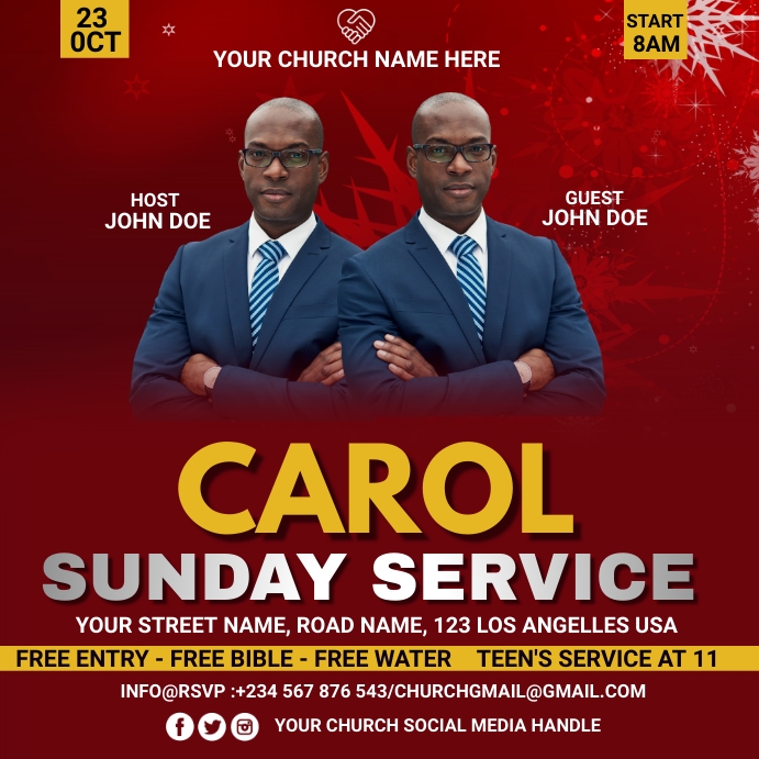 carol sunday Template | PosterMyWall