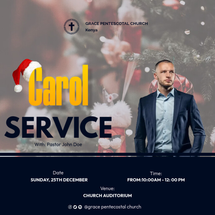 Plantilla de carol sunday | PosterMyWall