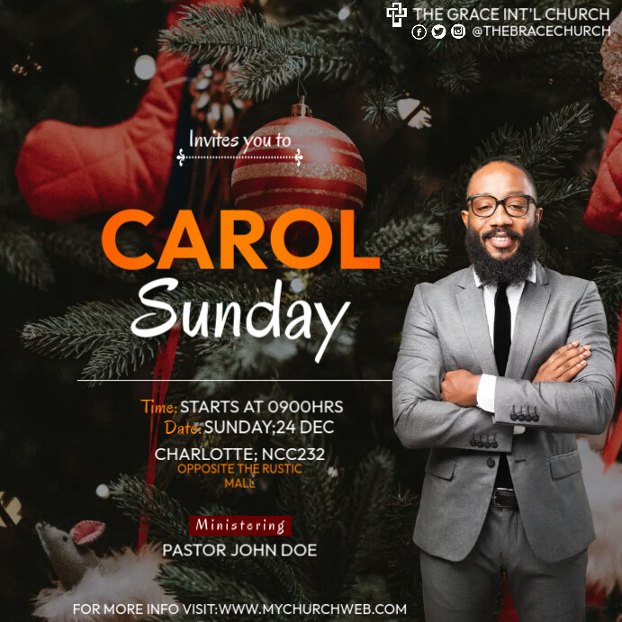 Carol Sunday Templat | PosterMyWall