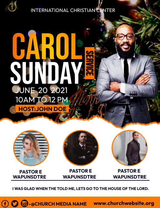 Copy of carol sunday service | PosterMyWall