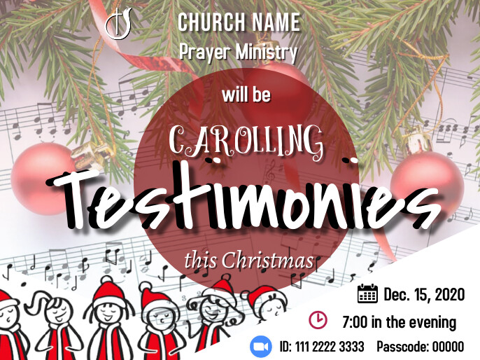 Carolling Testimonies_Christmas Template | PosterMyWall