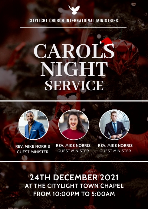 carols night service poster design Template | PosterMyWall