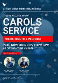 carol service flyer template design | PosterMyWall