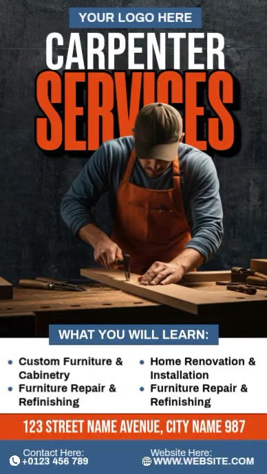 Carpenter Services Template | PosterMyWall