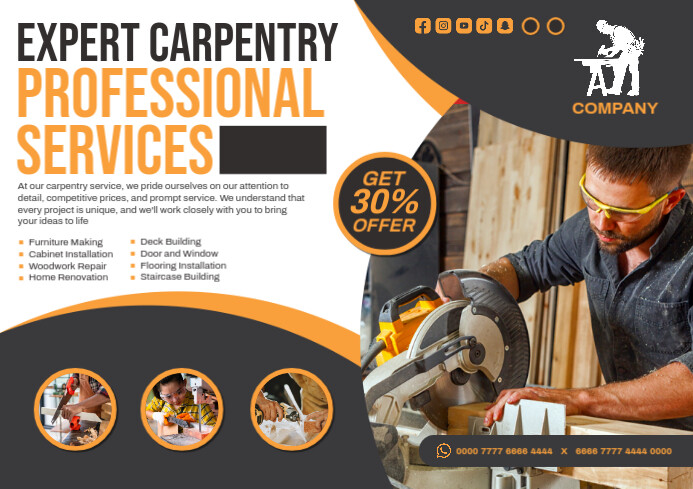 Copy of Carpentry services | PosterMyWall