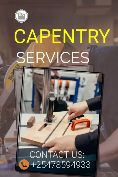 Copy of Carpentry services poster design template | PosterMyWall