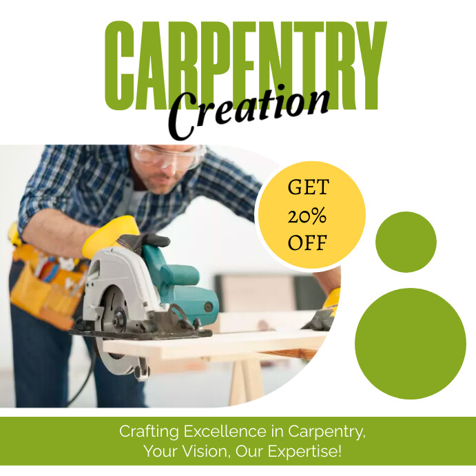 Carpentry Work & Services Instagram Ad Template | PosterMyWall