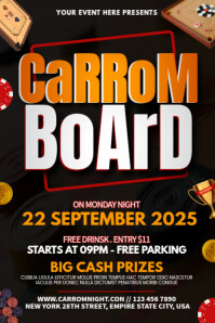 Carrom Game Night Template | PosterMyWall
