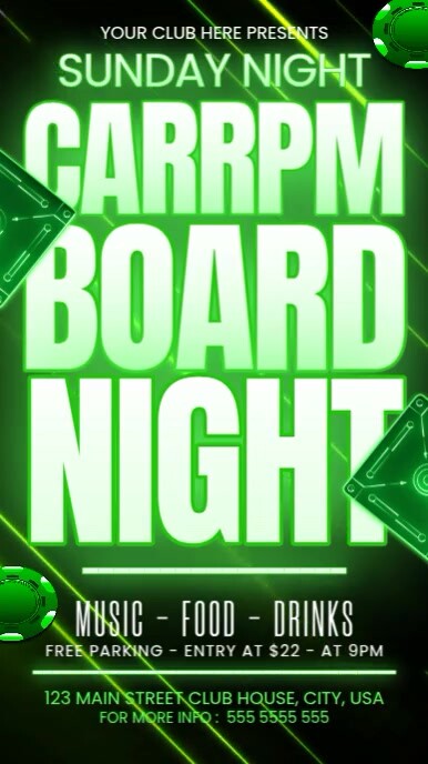 Carrom Board Night Template | PosterMyWall