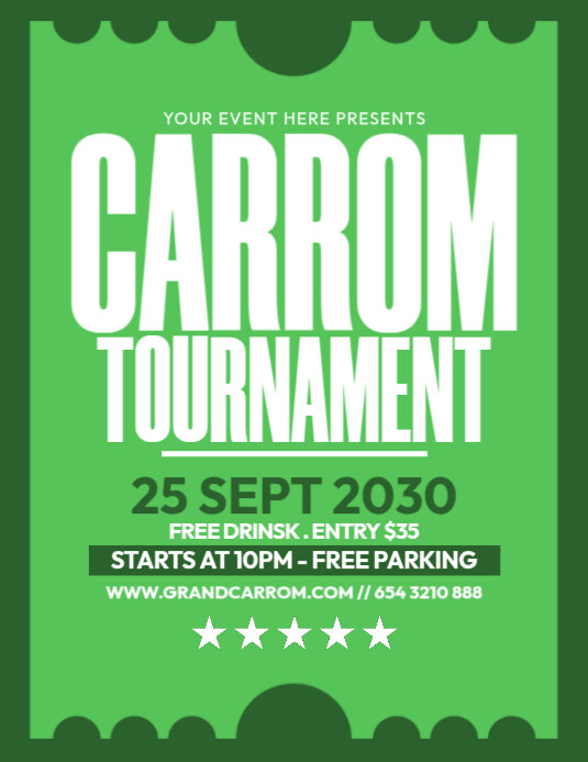 Carrom Tournament Template | PosterMyWall