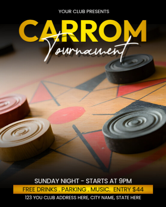 Copy of Carrom Tournament | PosterMyWall