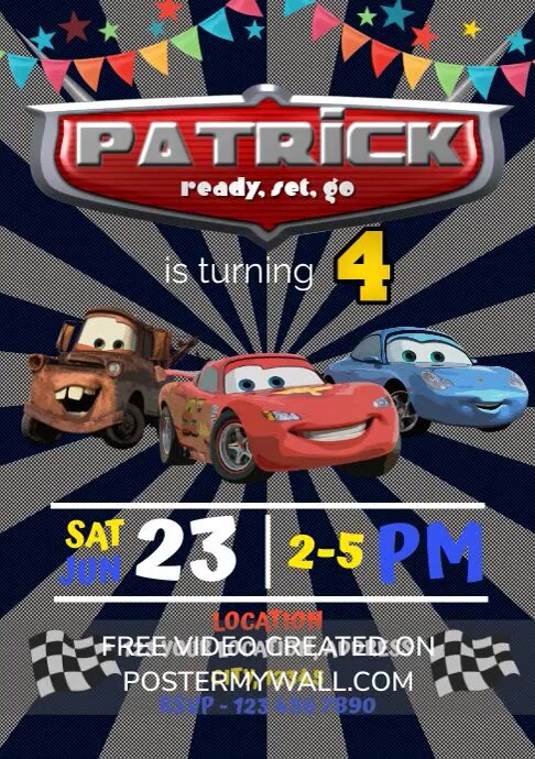 Copy of Cars 2 Mater Birthday Invitation Template | PosterMyWall